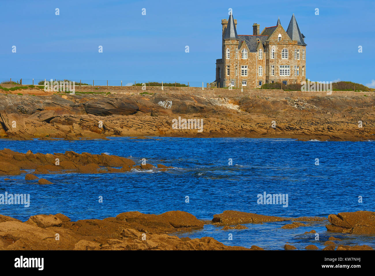 Turpault castle, Quiberon, Cote Sauvage, Wild Coast, Morbihan, Lorient ...