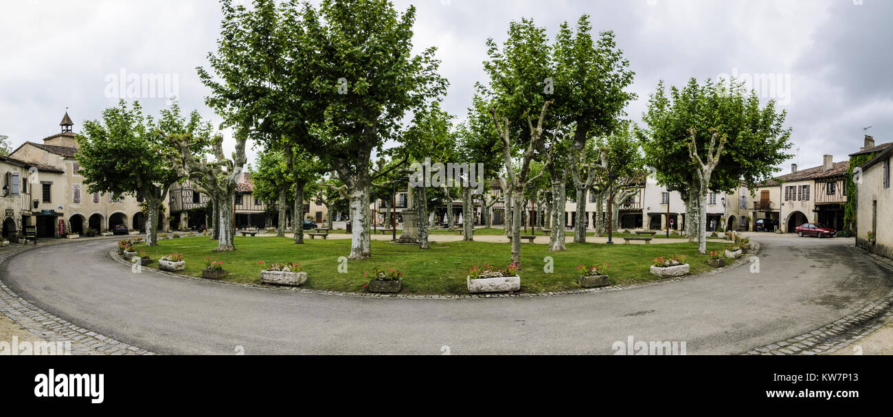 Panorama of the medieval village of Fources in the Region of Midi ...