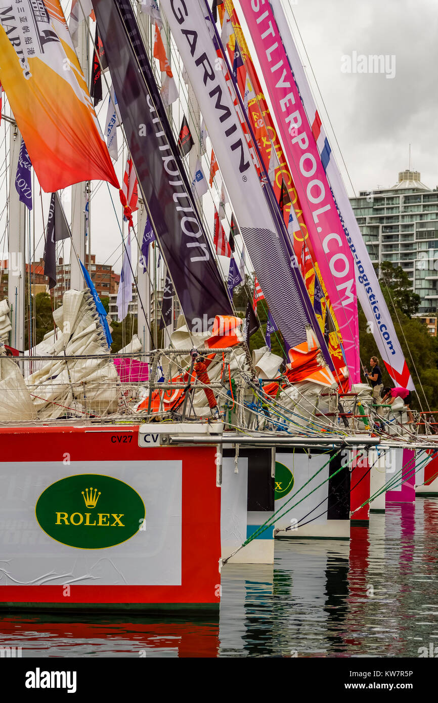 Clipper Round the World Yacht Race yachts pictured prior to the start ...