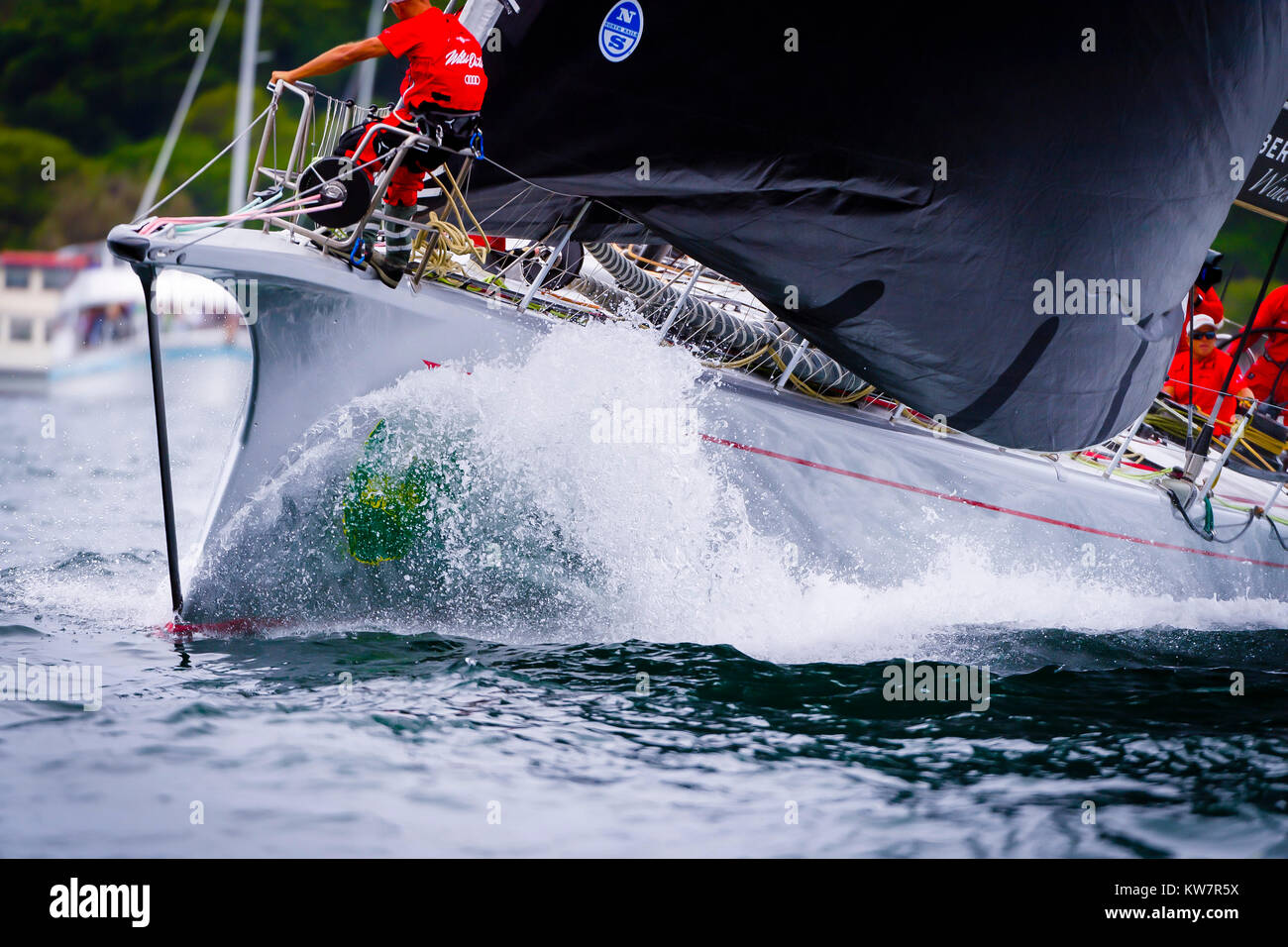 WILD OATS XI skippered by Mark Richards pictured prior to the start of ...