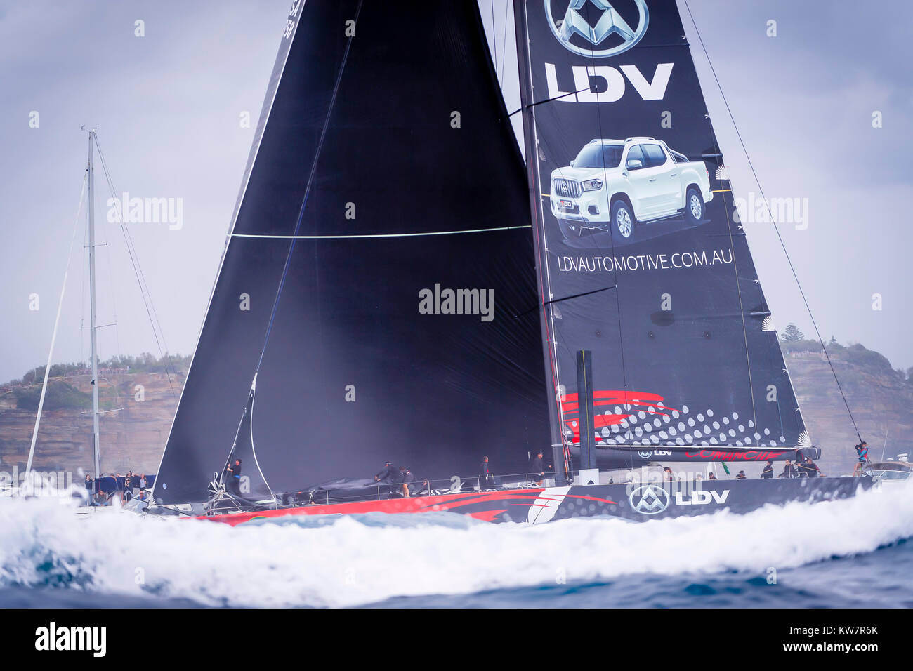 LDV Comanche skippered by Jim Cooney heads out of Sydney Harbour to ...
