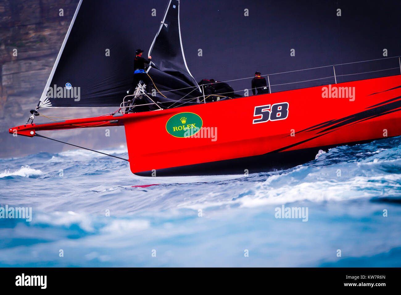 LDV Comanche skippered by Jim Cooney heads out of Sydney Harbour to ...