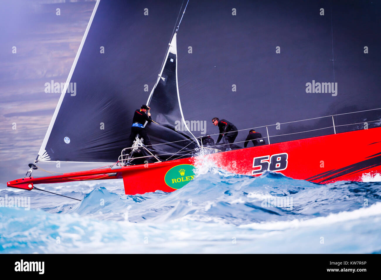 LDV Comanche skippered by Jim Cooney heads out of Sydney Harbour to ...