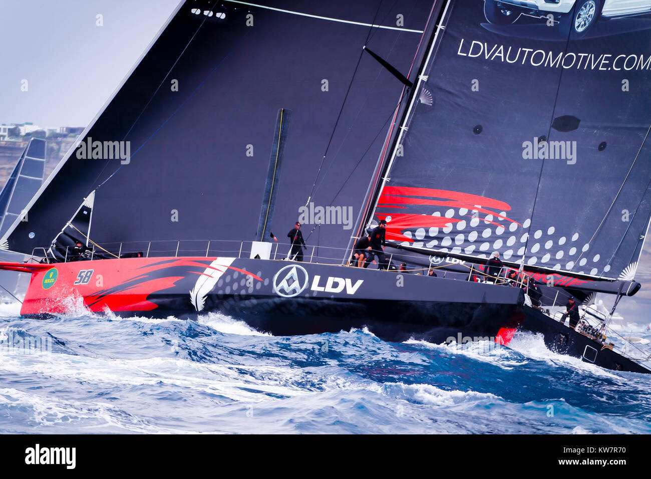 LDV Comanche skippered by Jim Cooney heads out of Sydney Harbour to ...