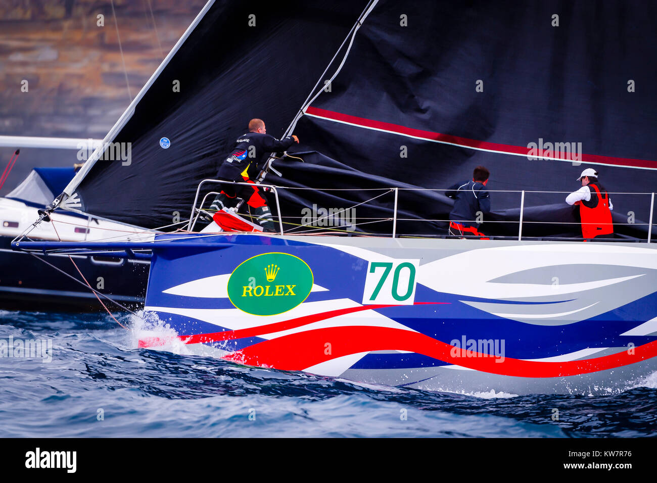 Wizard owned/skippered by David and Peter Askew heads out of Sydney ...