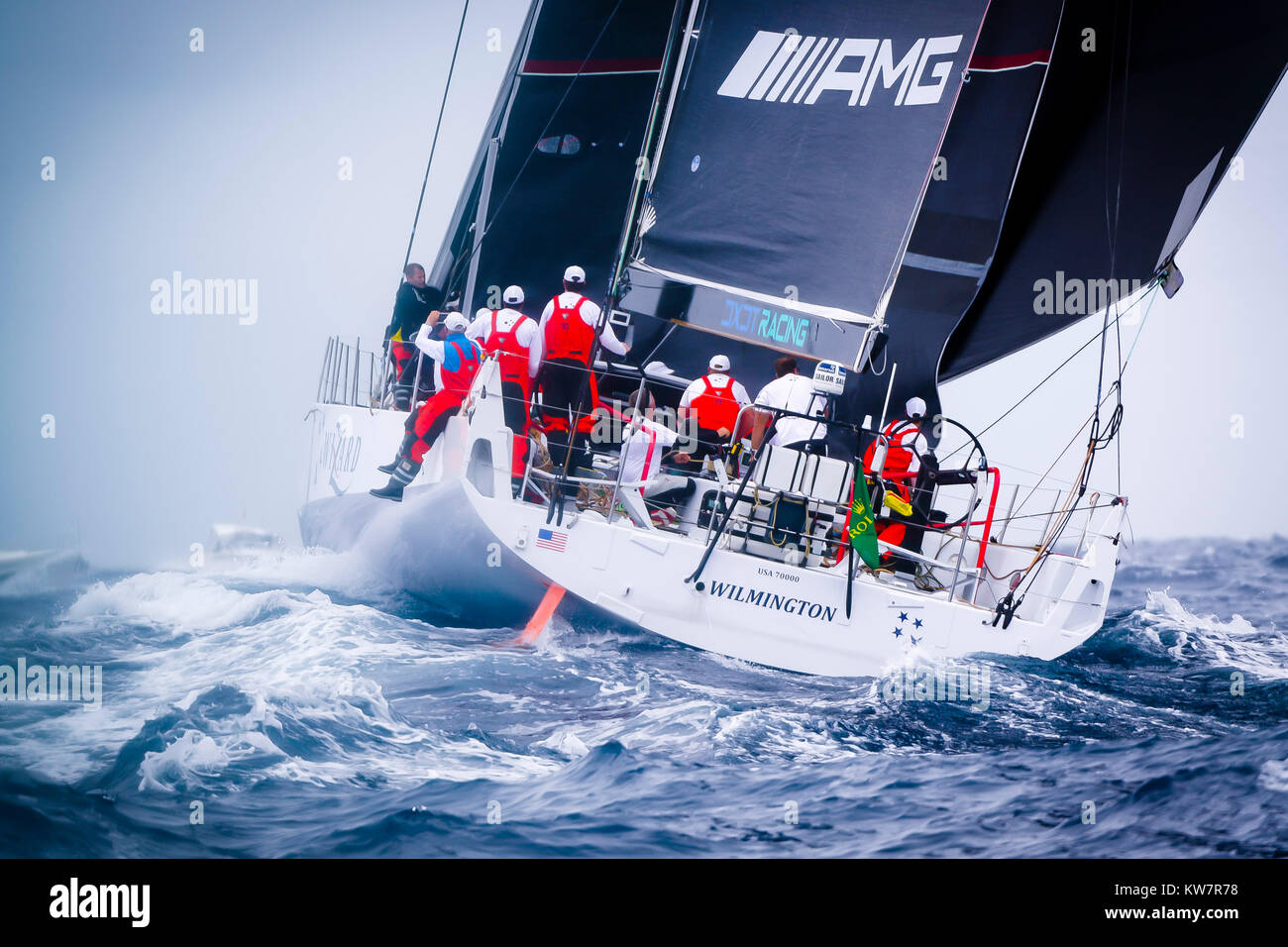 Wizard owned/skippered by David and Peter Askew heads out of Sydney ...