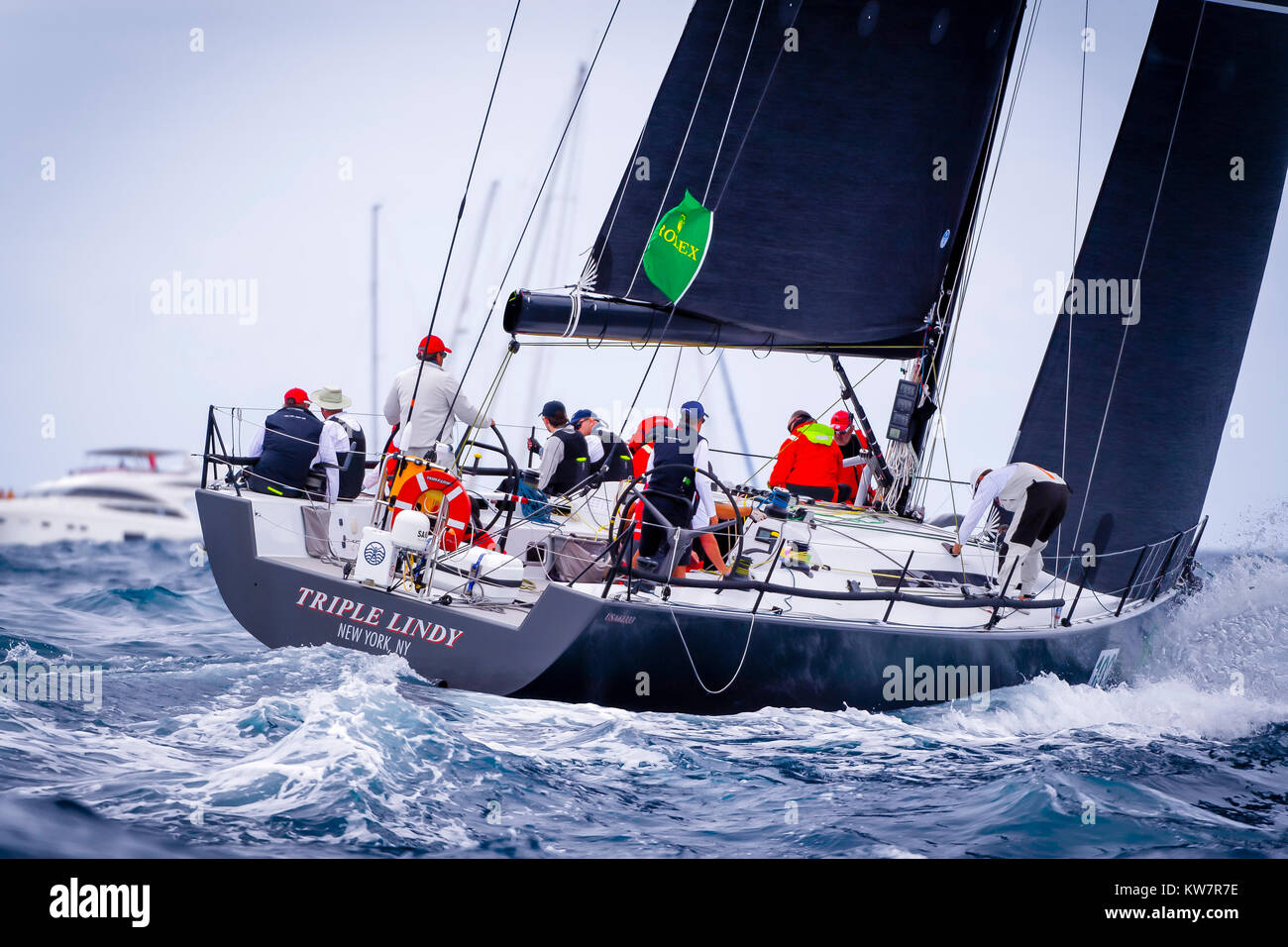 Triple Lindy owned/skippered by Joseph Mele heads out of Sydney Harbour ...