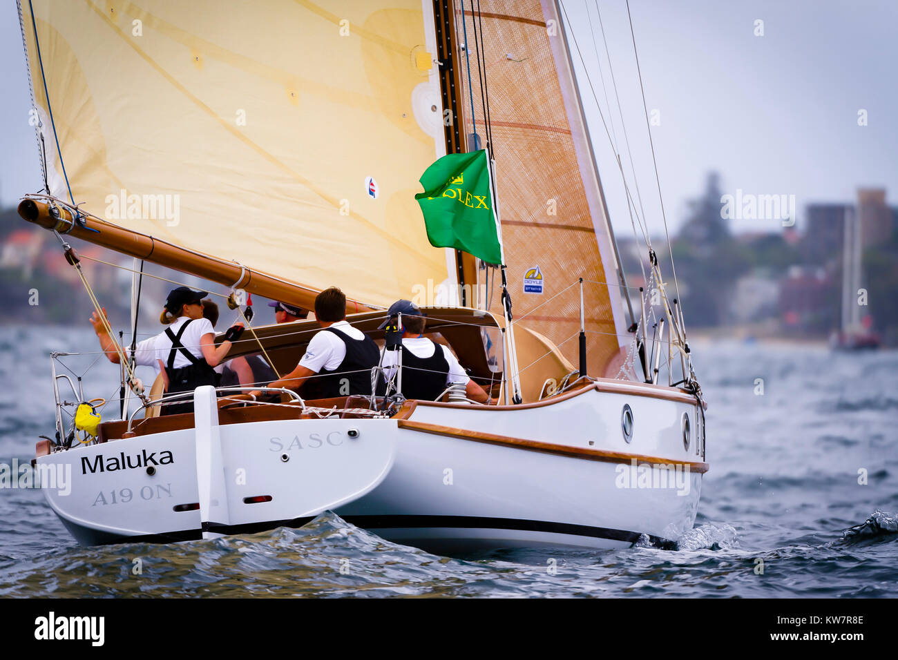 'Maluka' owned/skippered by Sean Langman heads out of Sydney Harbour to ...