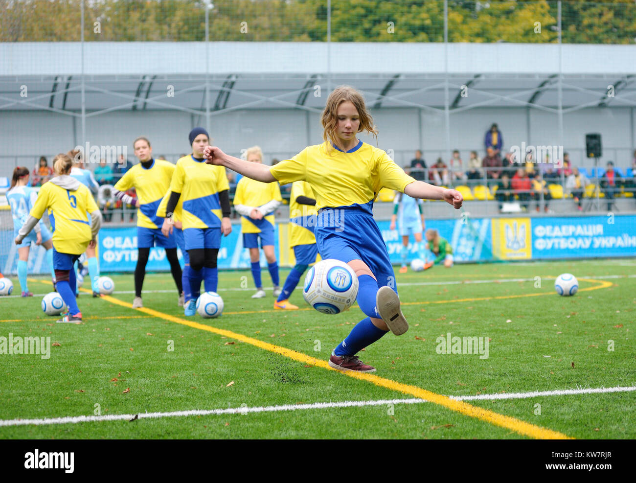 Girl football player attacking. Football Girls Ukraine Cup «EmPower ...