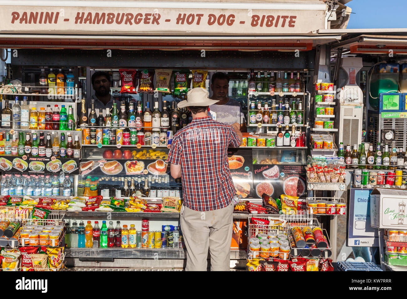 food stall, Florence, Italy Stock Photo - Alamy