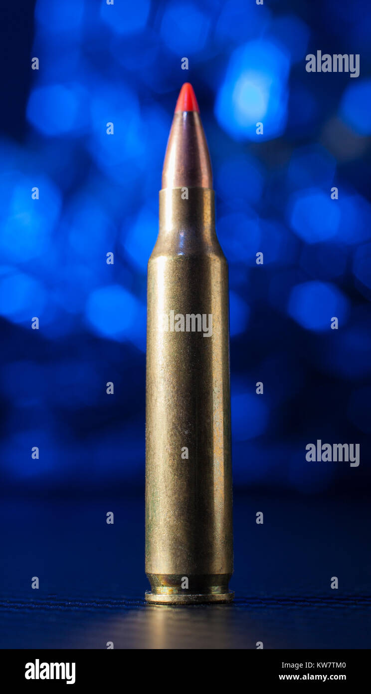 Cartridge with a polymer tipped bullet for a modern sporting rifle ...