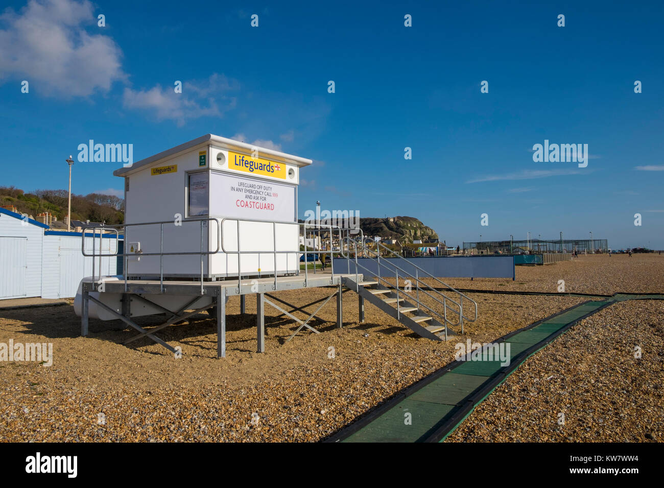 Lifeguard hut, Hastings, East Susssex Stock Photo - Alamy