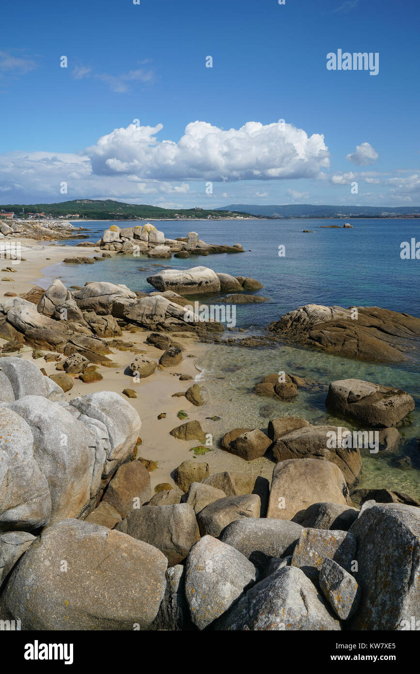 Beautiful landscape of Galicia, coastline close to O Grove, Spain ...