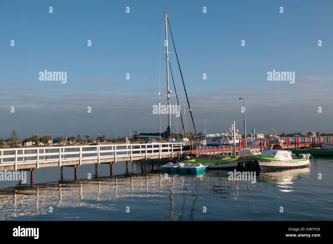 Waterfront at the historic village of Port Albert, South Gippsland ...