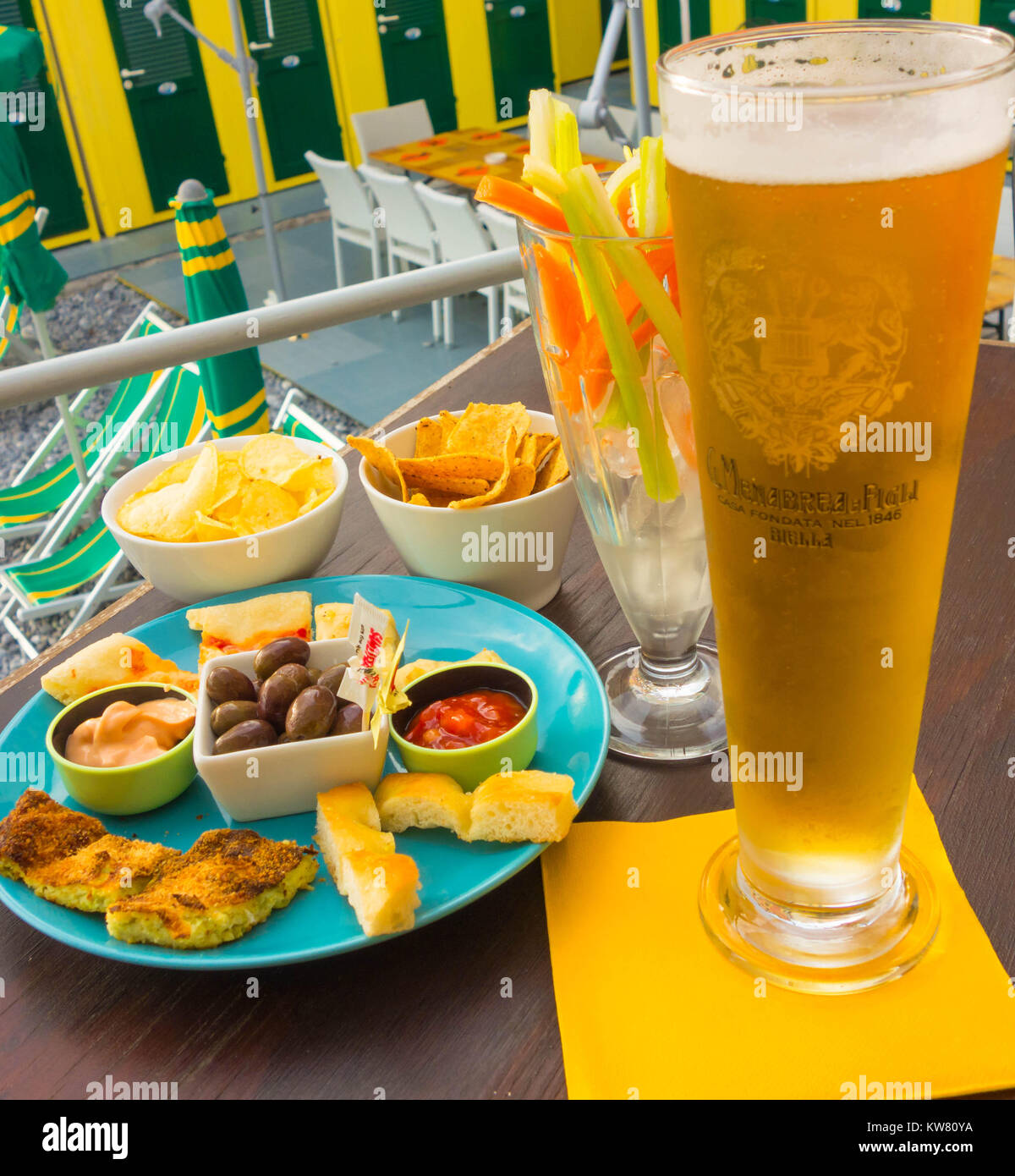 Italian style snacks served as appetizers with drinks. Camogli Italy ...