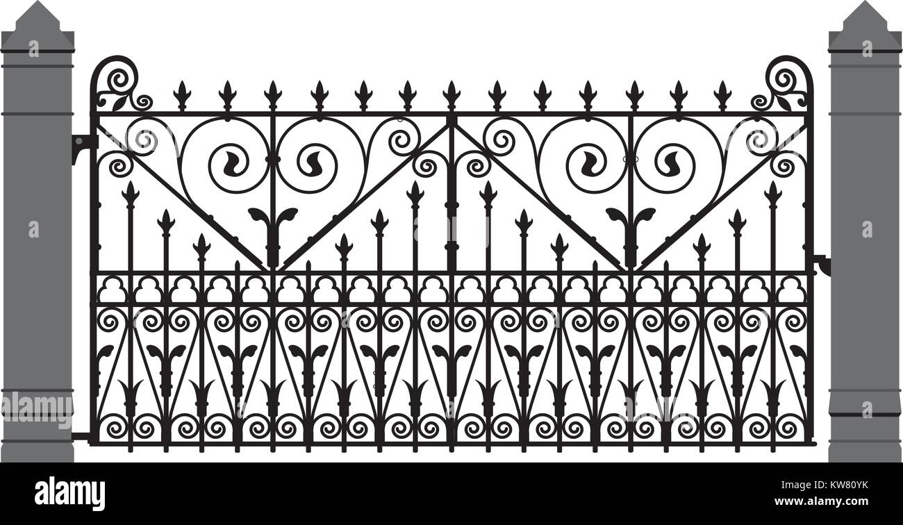 Black metal gate hi-res stock photography and images - Alamy