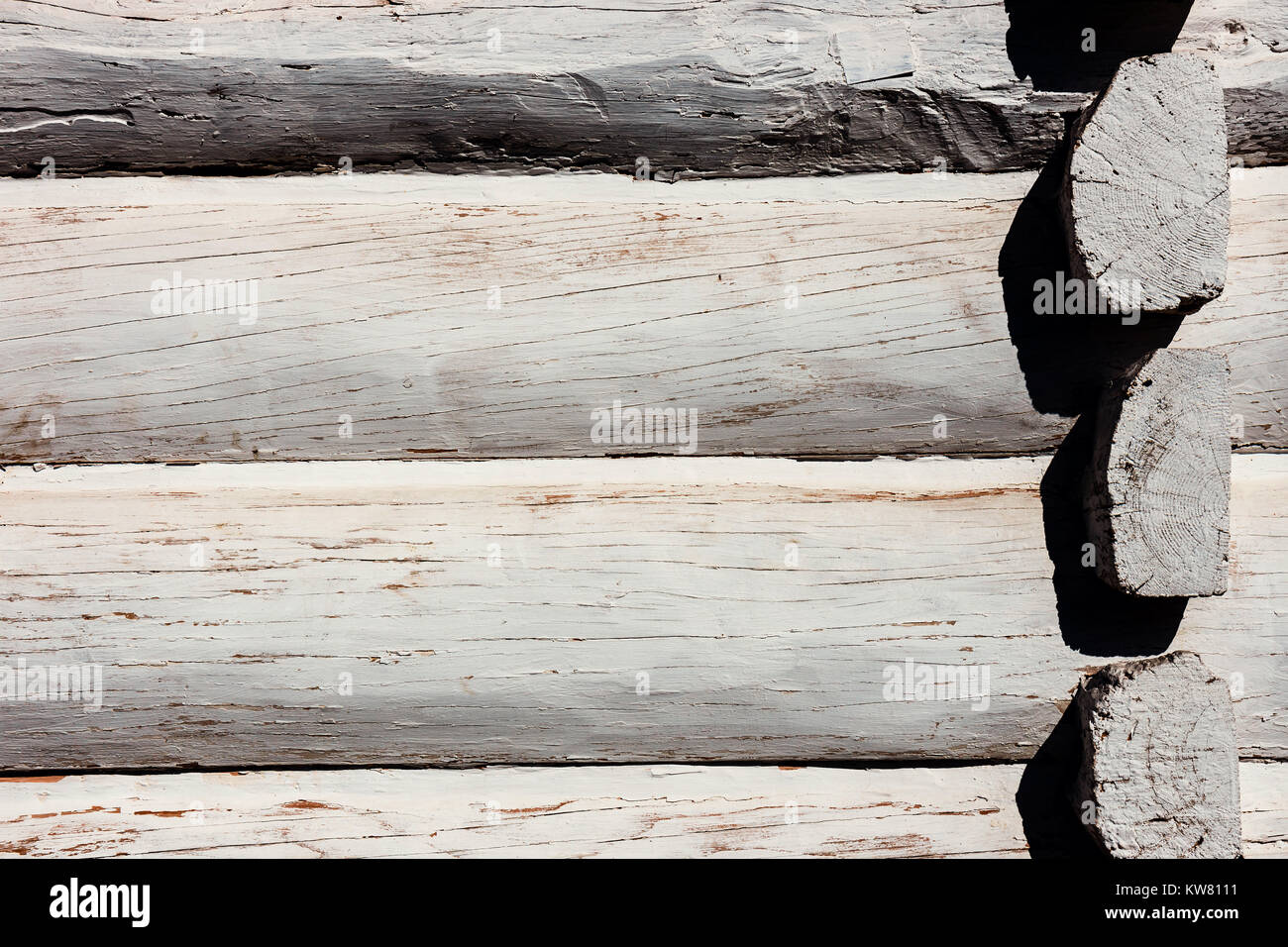 wall of the house built of bleached beams as background Stock Photo - Alamy