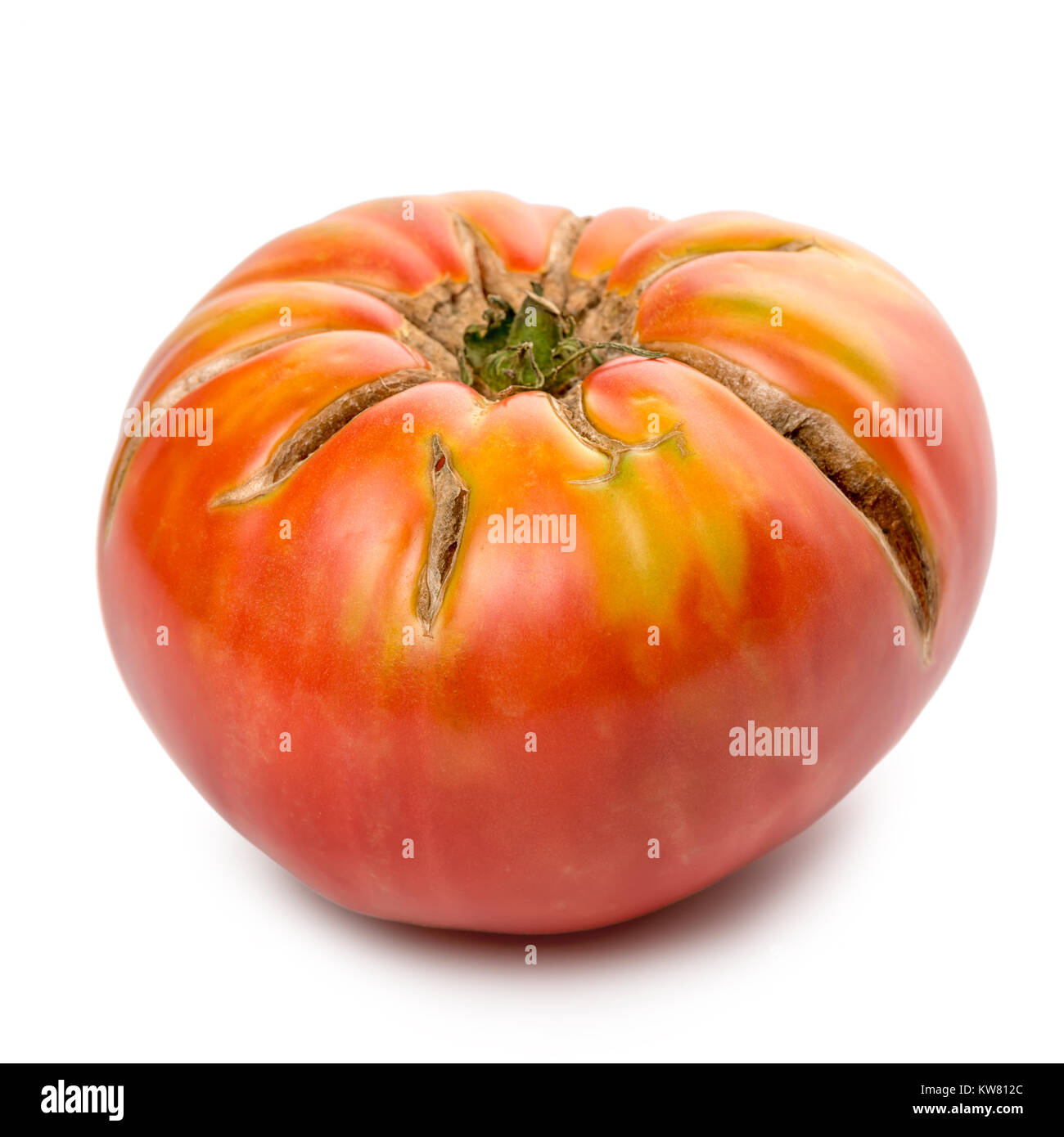 big ripe red tomato vegetable is isolated on white background Stock ...