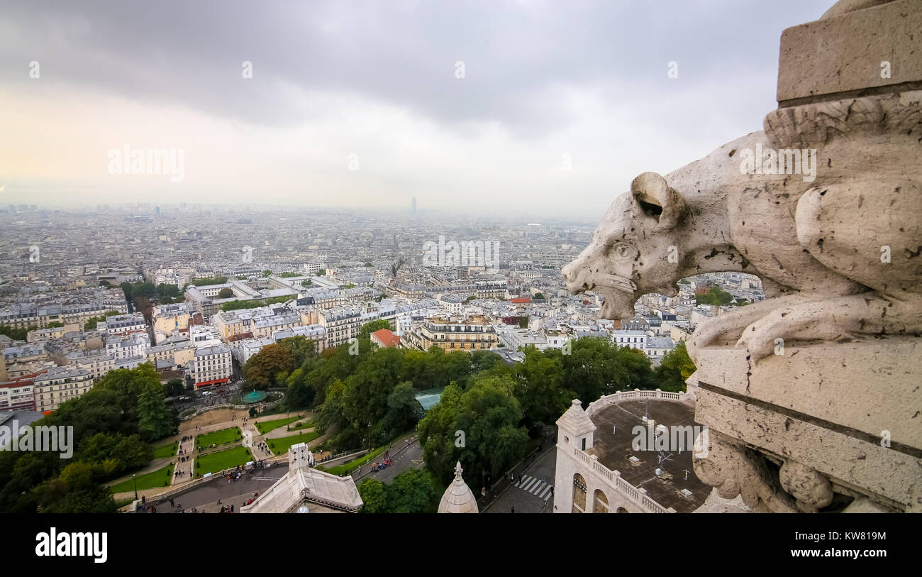 Paris View from Sacre Coeur Basilica in France Stock Photo - Alamy