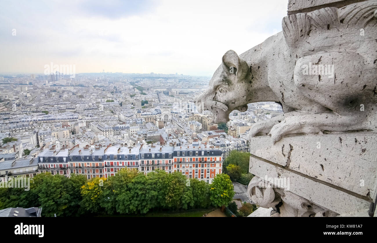 Paris View from Sacre Coeur Basilica in France Stock Photo - Alamy