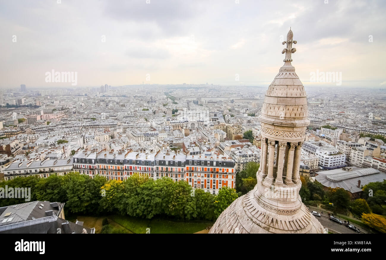 Paris View from Sacre Coeur Basilica in France Stock Photo - Alamy