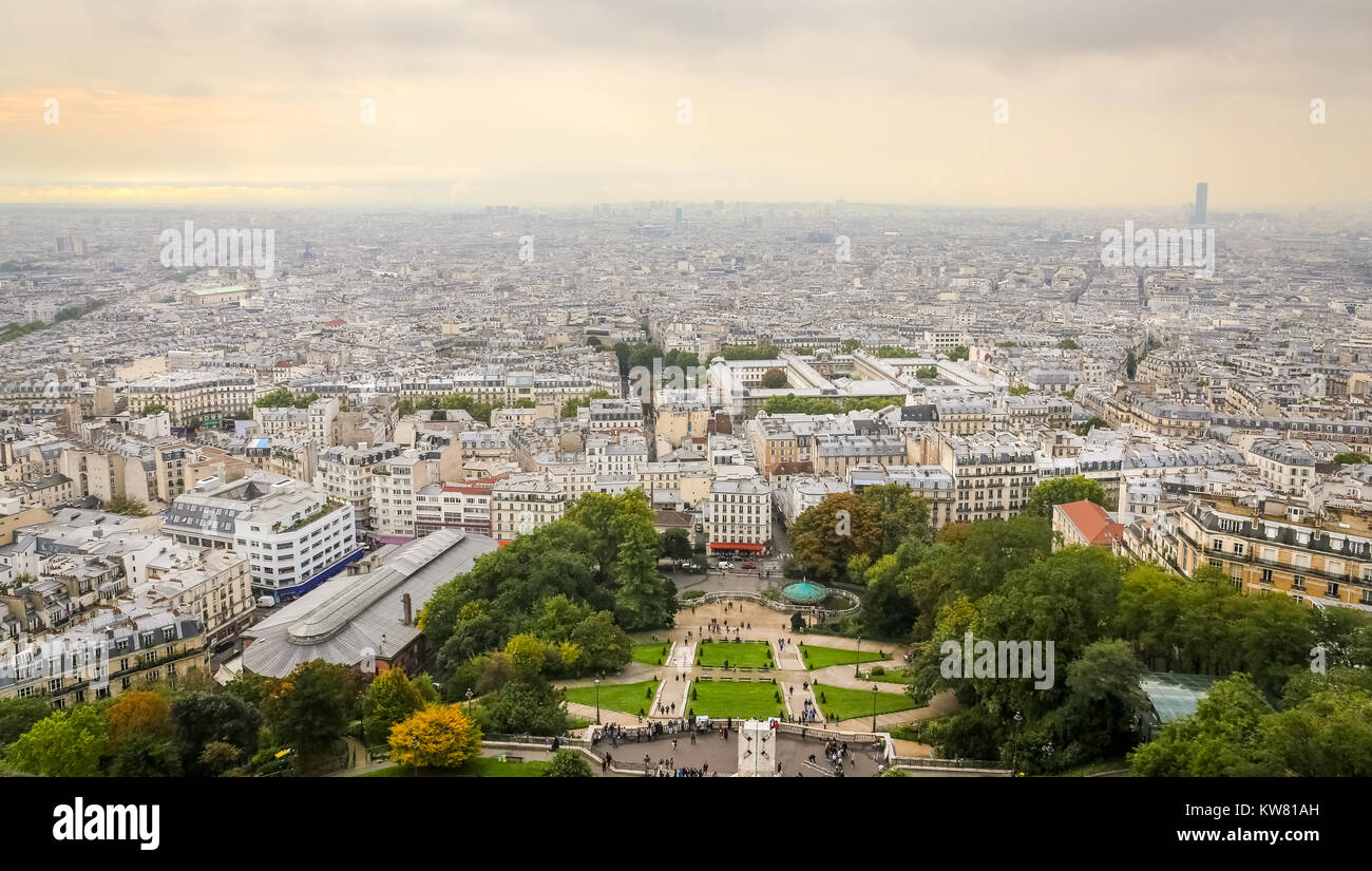 Aerial view of Paris City in France Stock Photo - Alamy