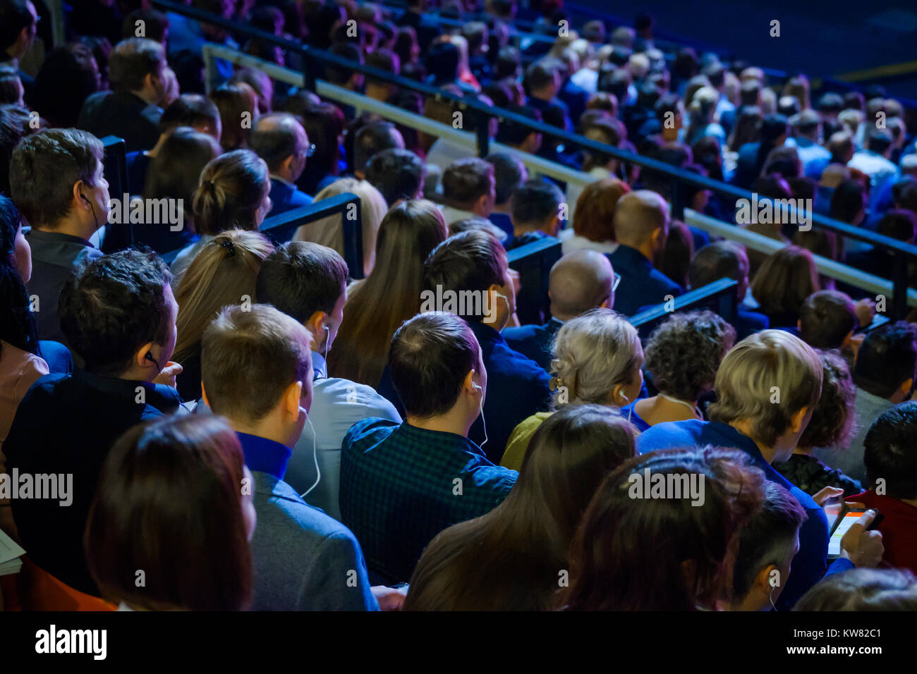 People attend business conference in congress hall Stock Photo - Alamy