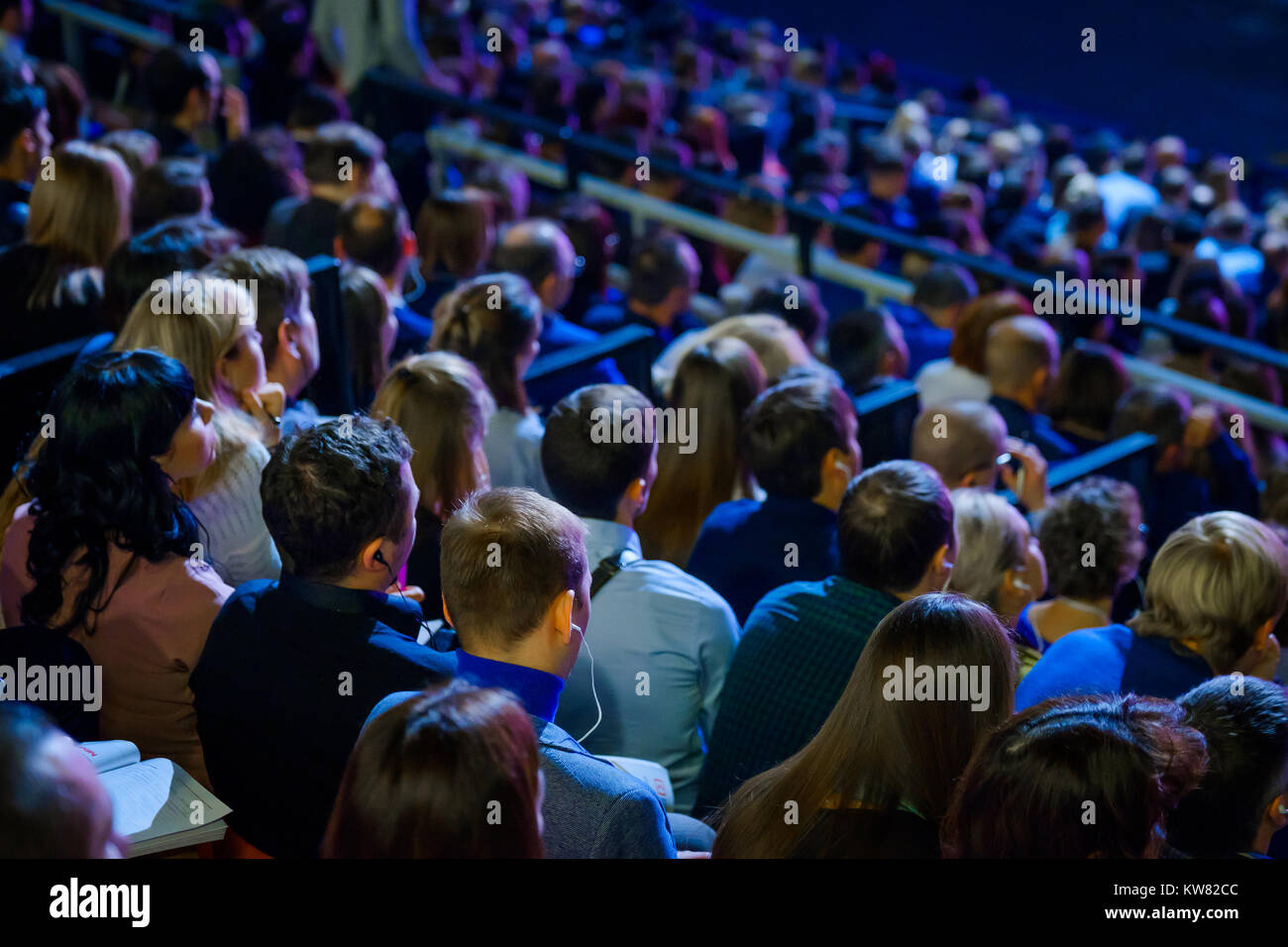 People attend business conference in congress hall Stock Photo - Alamy