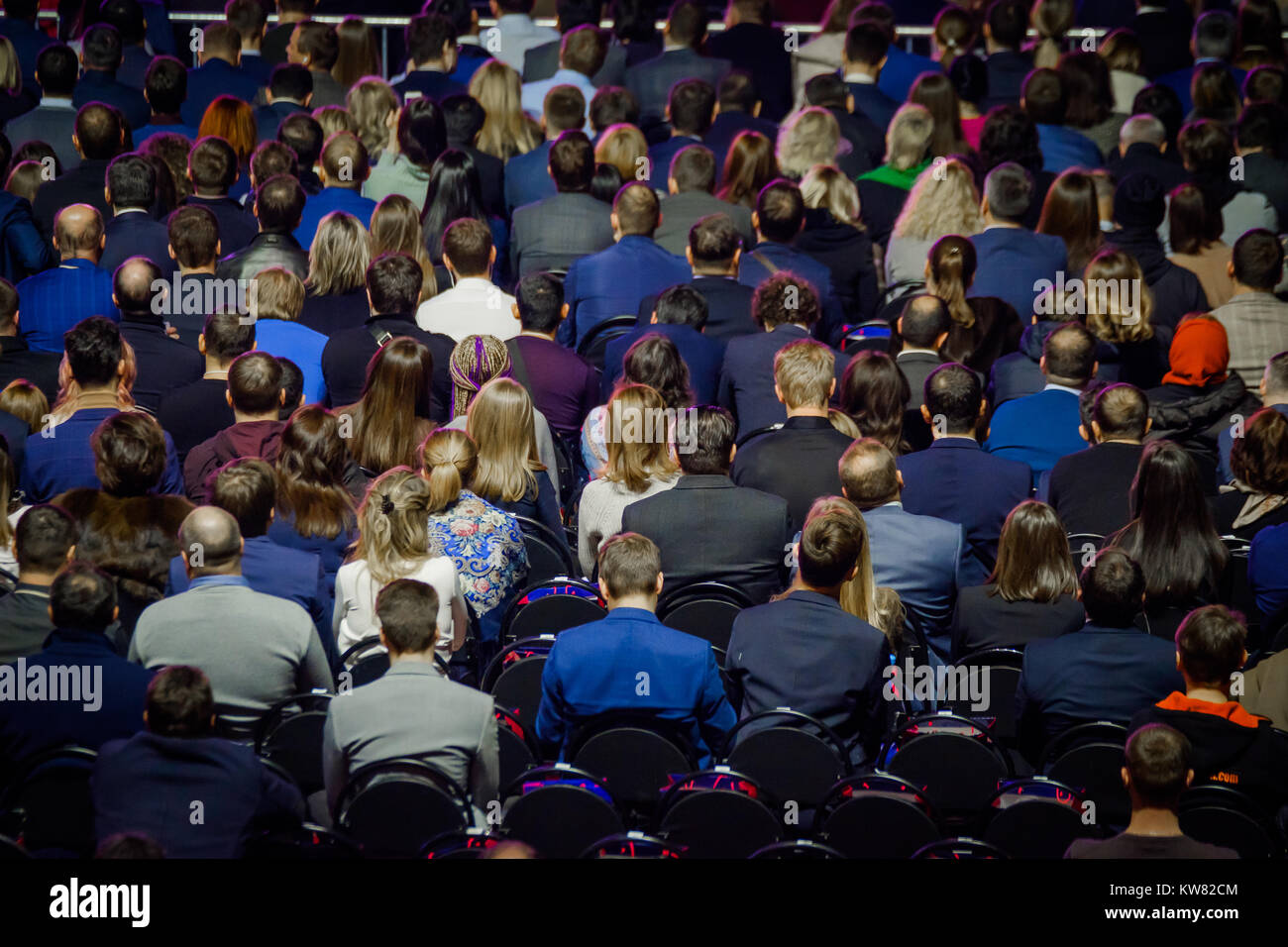 People attend business conference in congress hall Stock Photo - Alamy