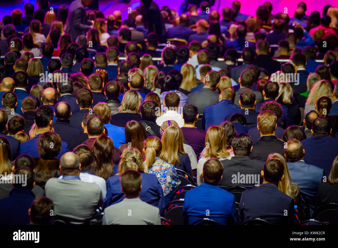 People attend business conference in congress hall Stock Photo - Alamy