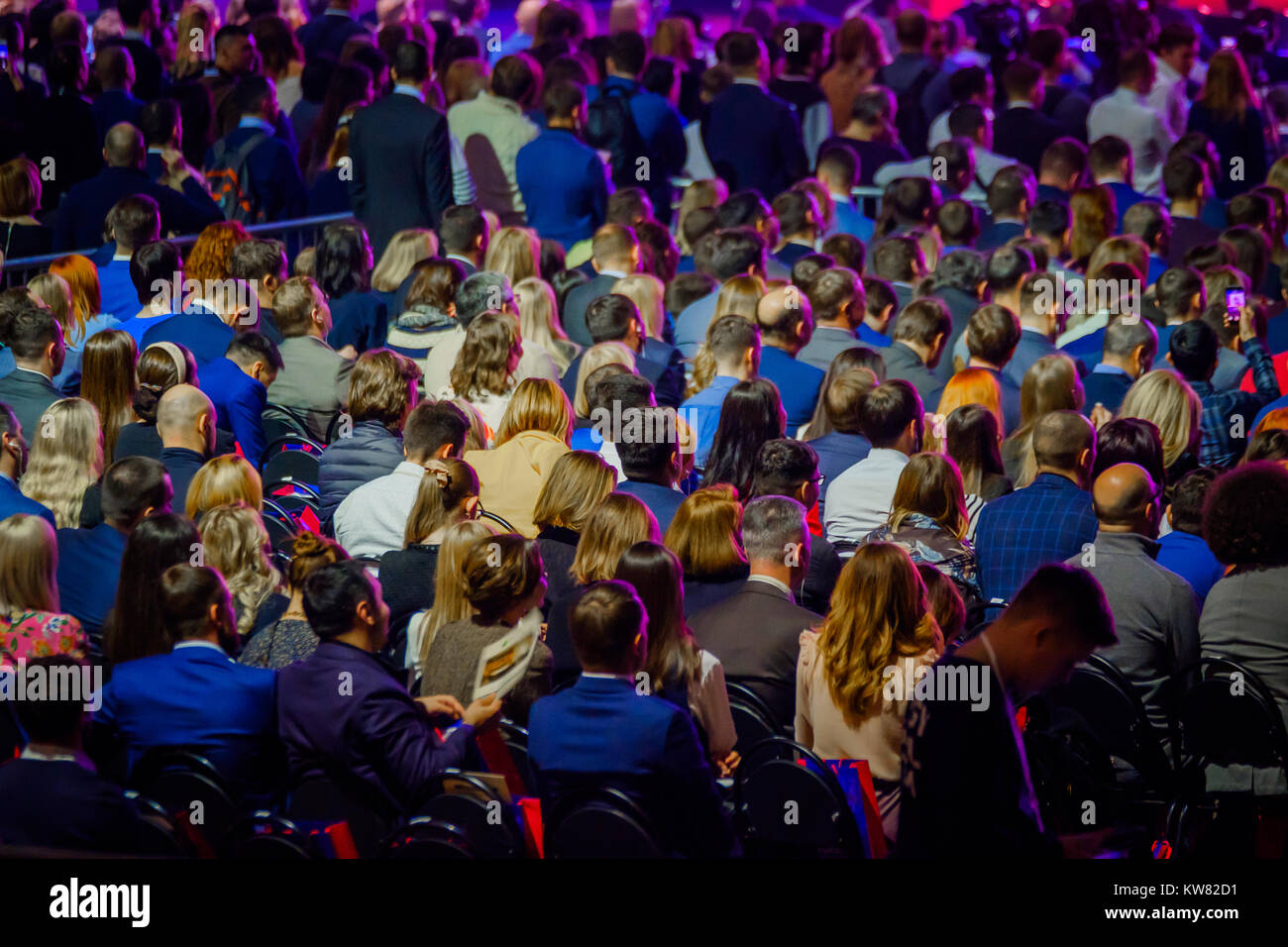 People attend business conference in congress hall Stock Photo - Alamy