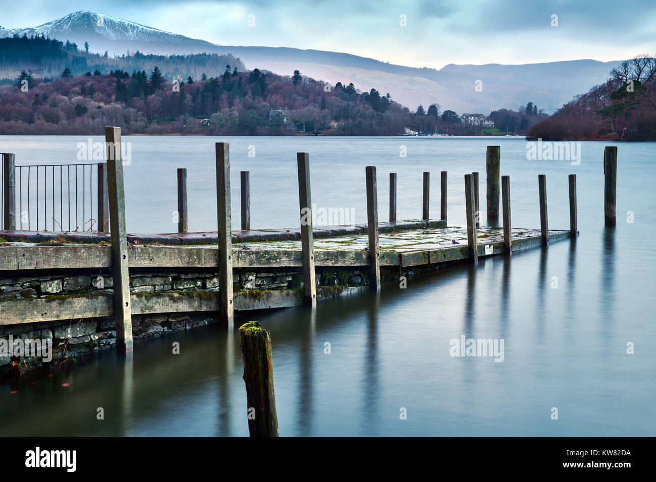 derwentwater boat landing in winter Stock Photo - Alamy