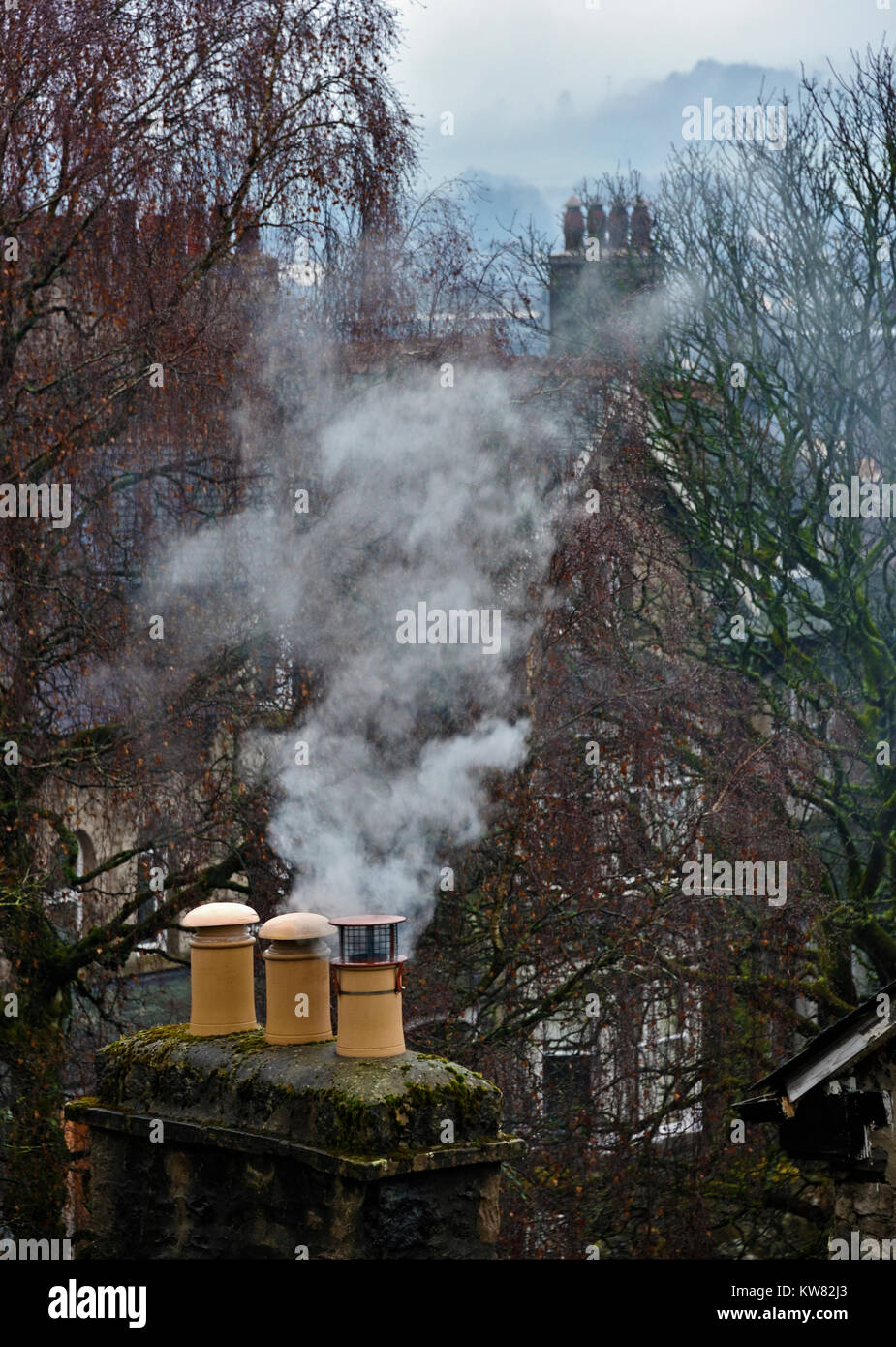 House chimney smoke hi-res stock photography and images - Alamy