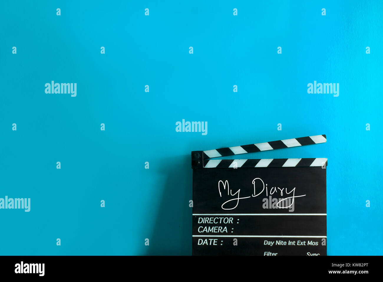 my diary My diary title in film slate Stock Photo - Alamy