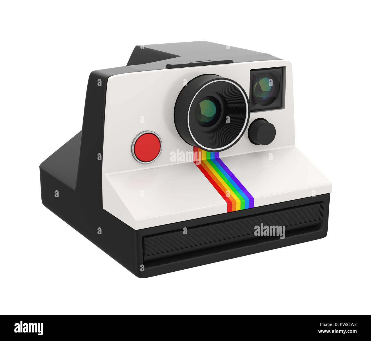 Vintage Instant Camera Isolated Stock Photo - Alamy