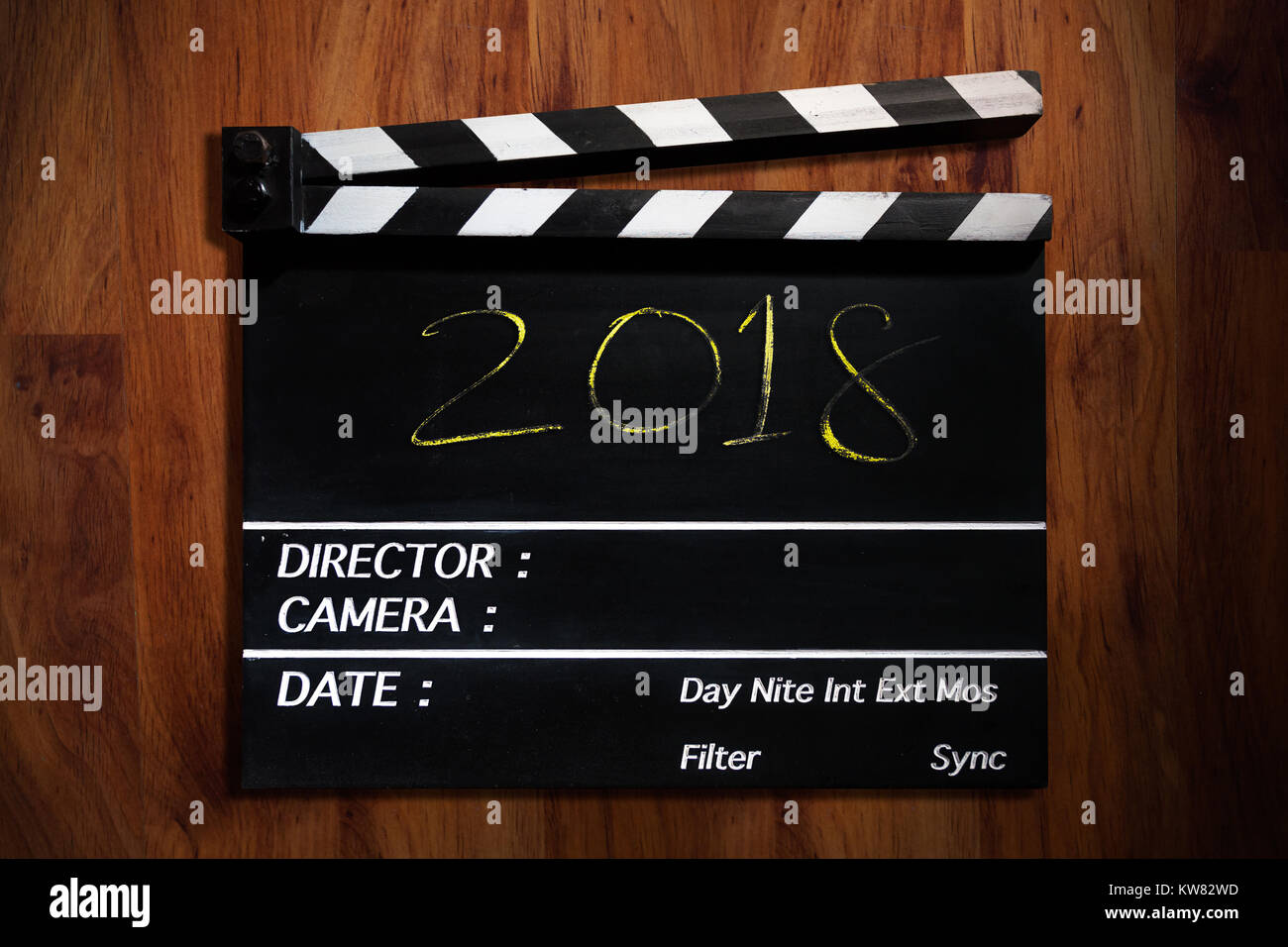 2018 story film slate cinema production Stock Photo - Alamy