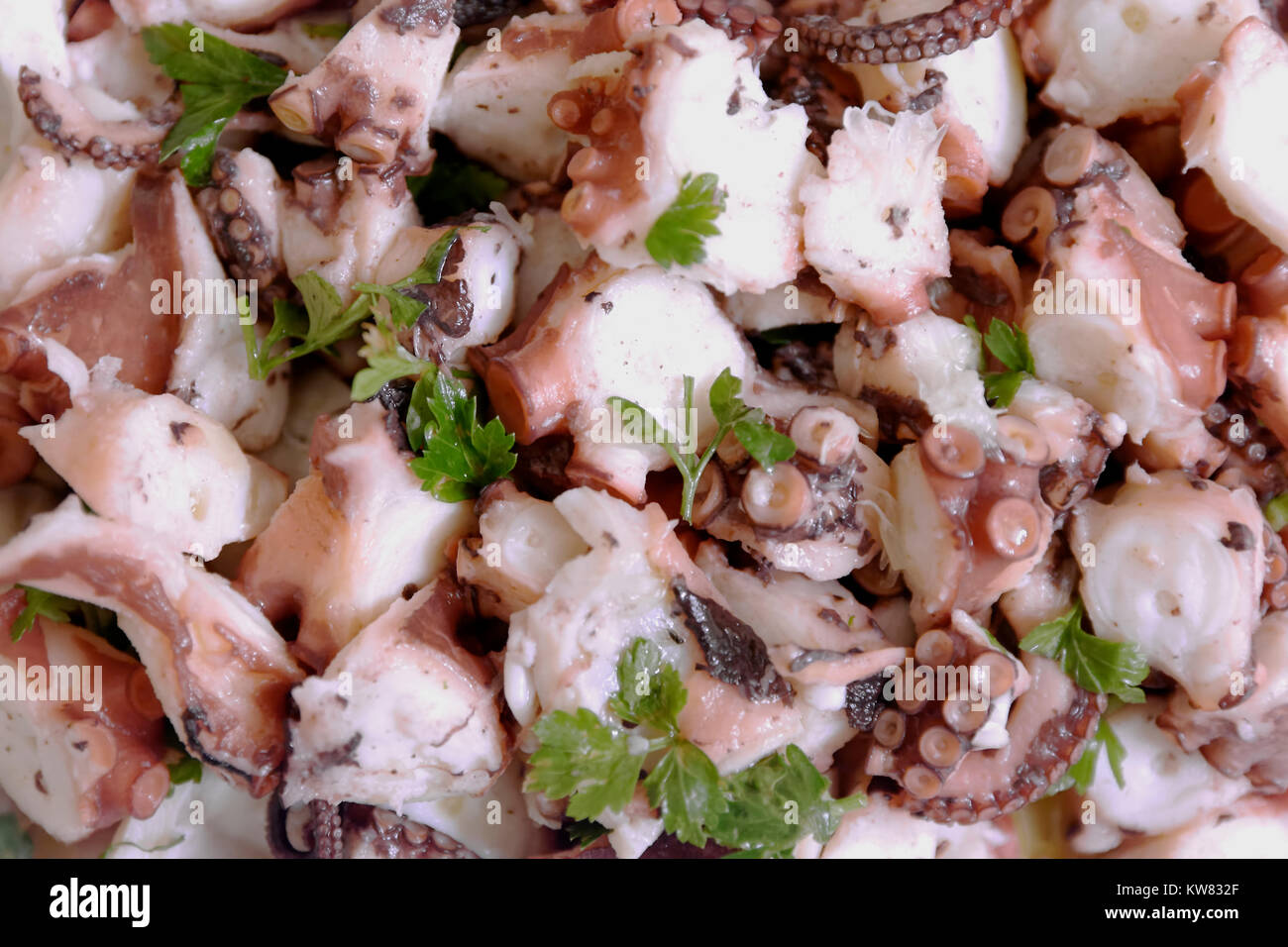 typical Neapolitan dish of the Christmas period called "octopus salad ...