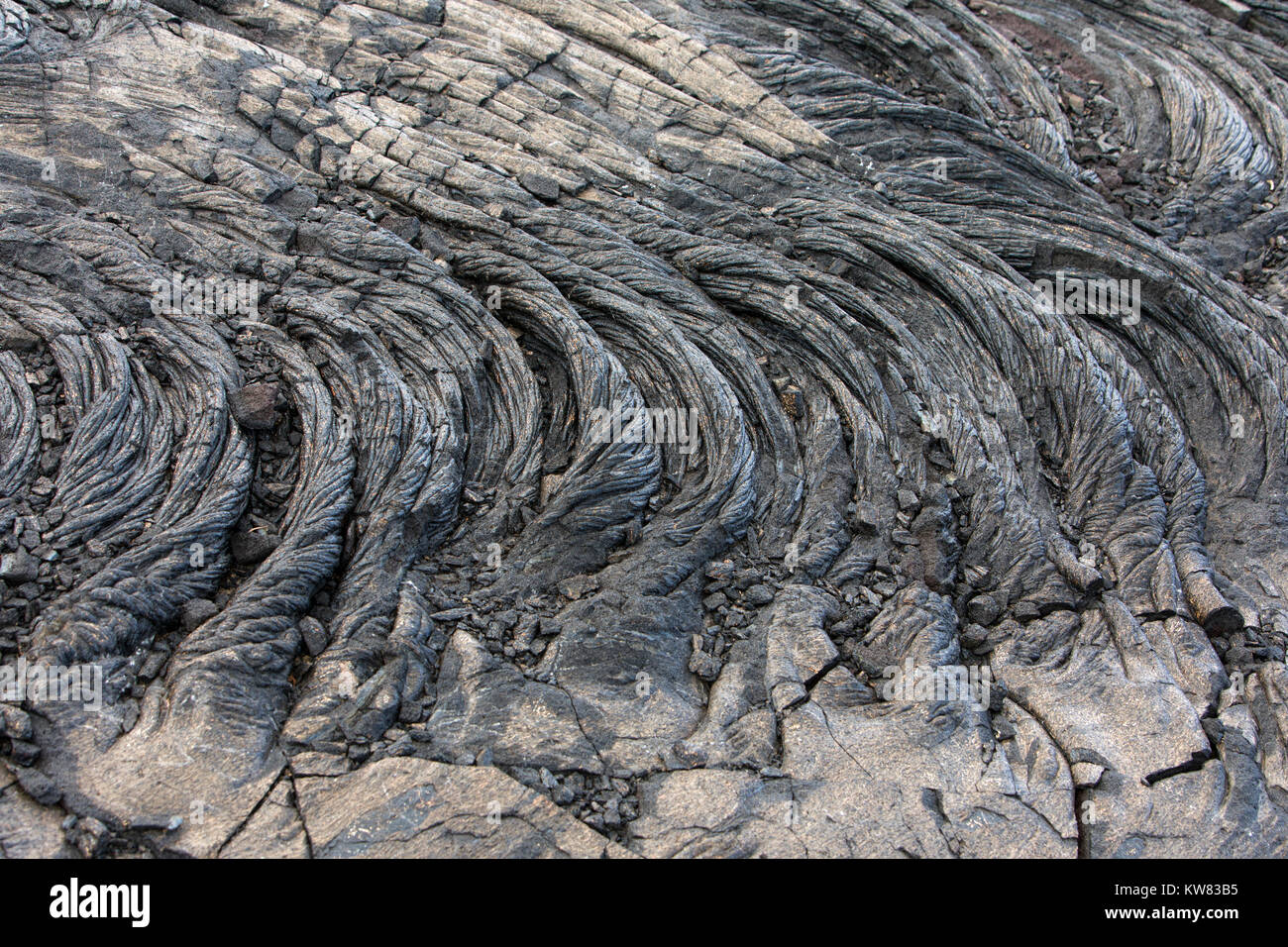 Lava flow landscape Hawaii. Most active volcano USA. Big Island Volcano ...