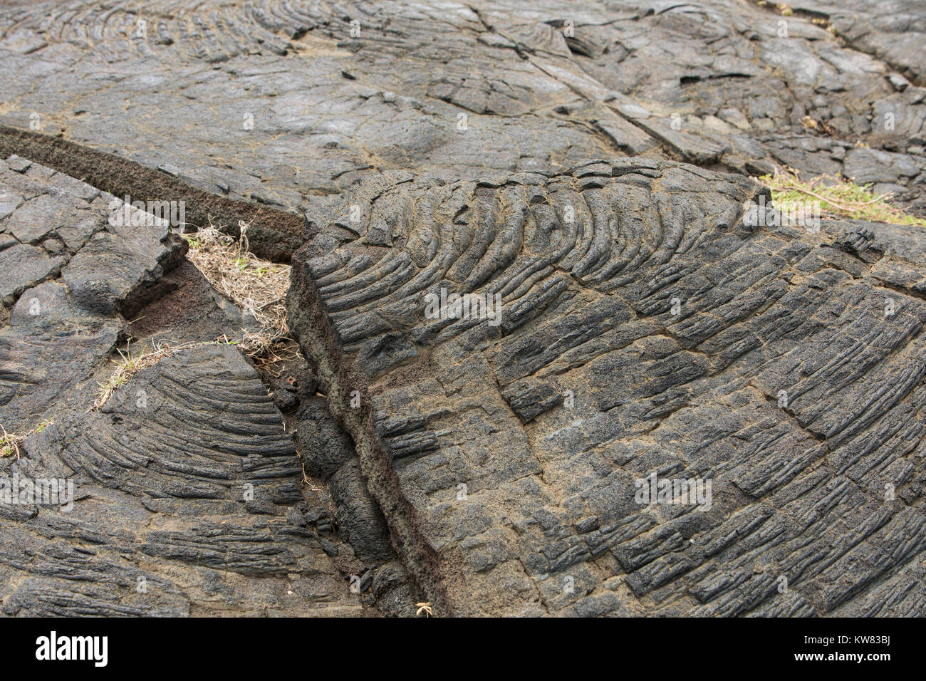 Lava flow landscape Hawaii. Most active volcano USA. Big Island Volcano ...
