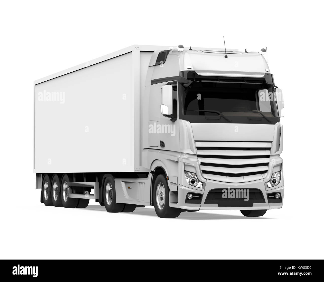 Container Truck Isolated Stock Photo - Alamy