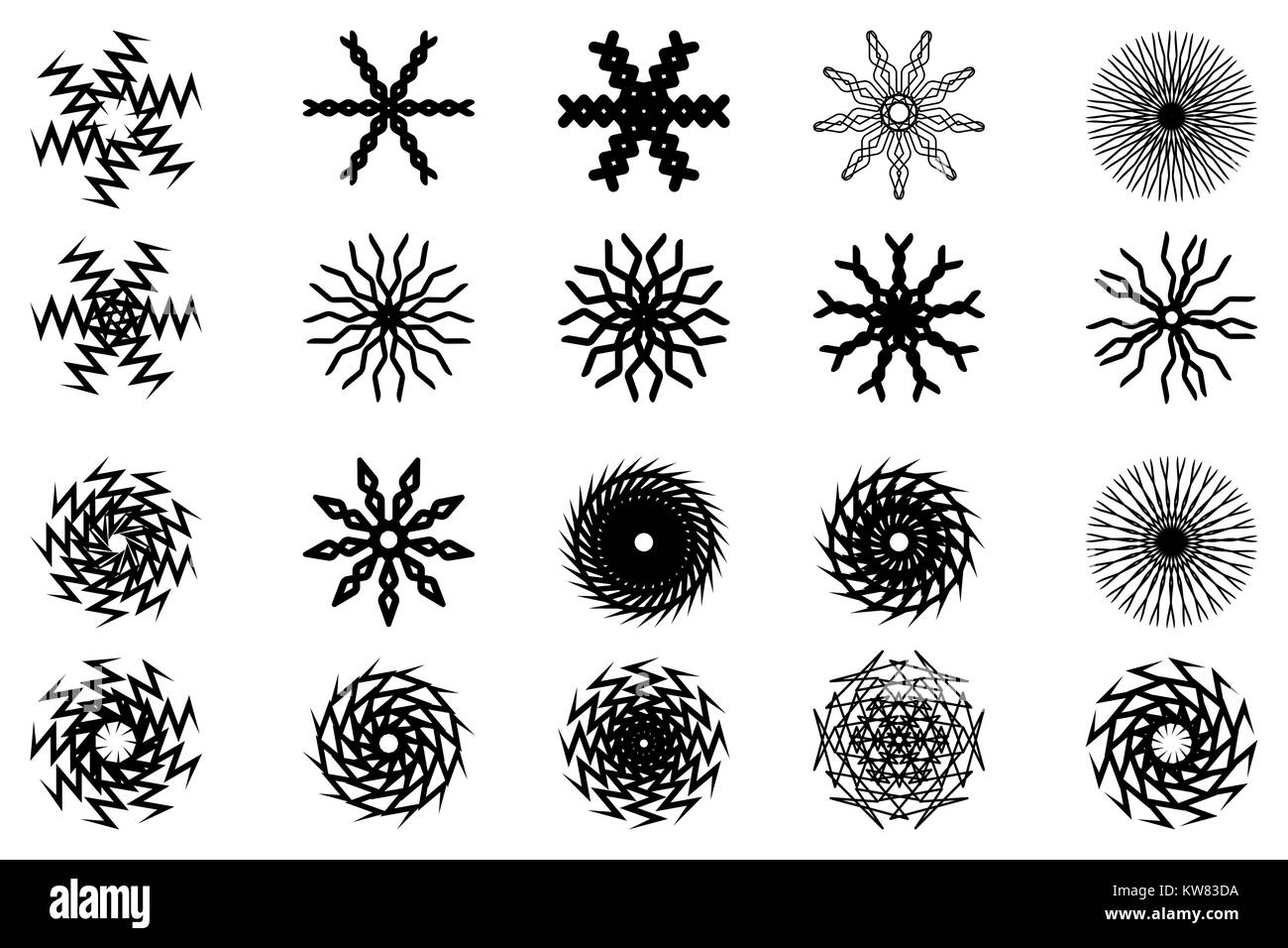 Snowflake wheel Stock Vector Images - Alamy
