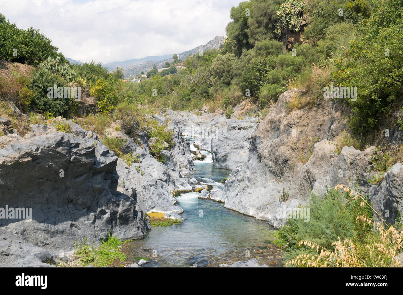 The Alcantara Gorge, Sicily, Europe Stock Photo - Alamy
