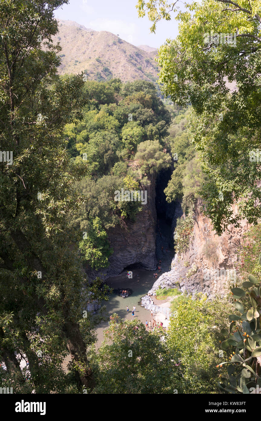 The Alcantara Gorge, Sicily, Europe Stock Photo - Alamy