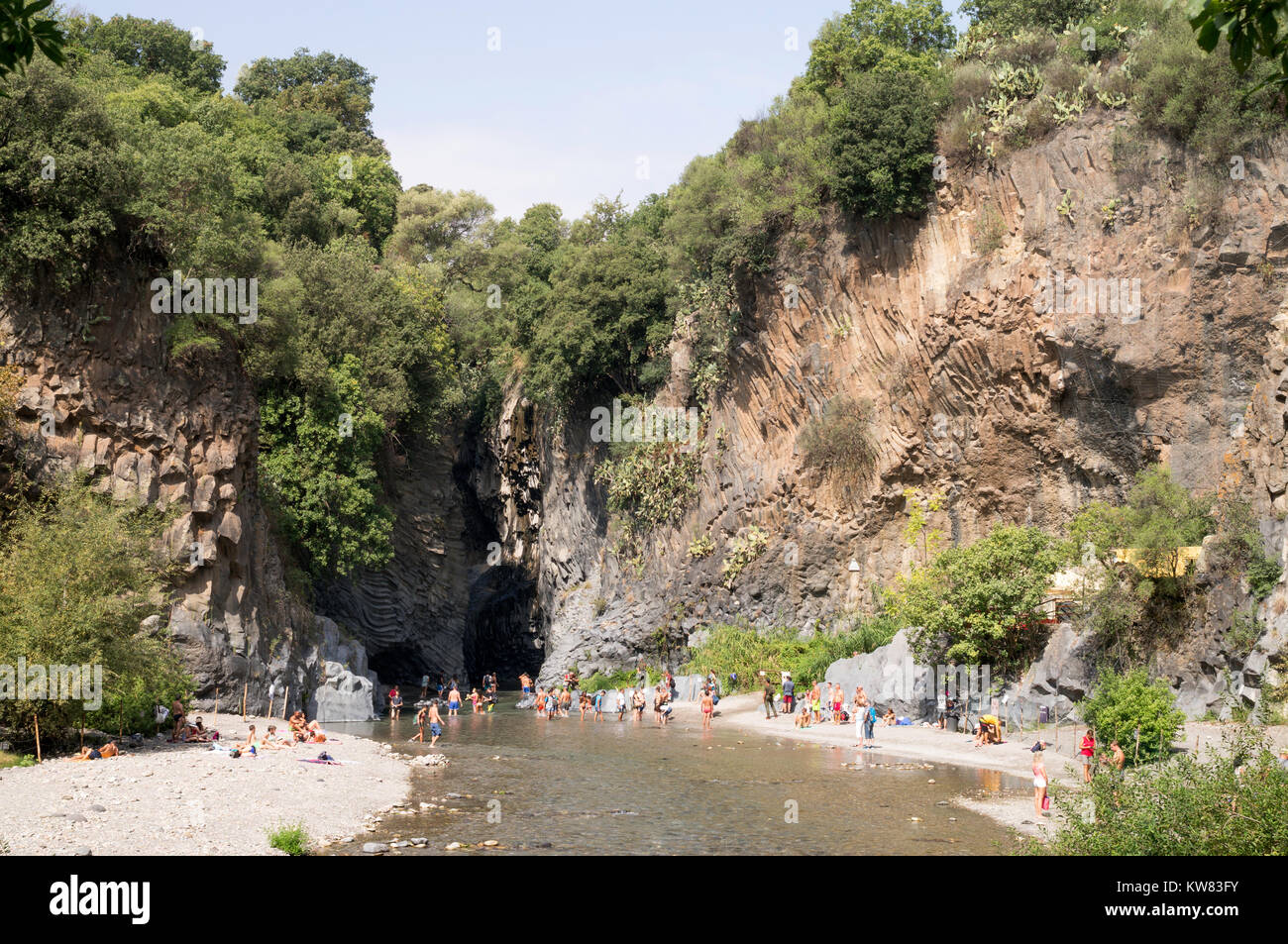 Alcantara Gorge In Sicily Stock Photos & Alcantara Gorge In Sicily ...