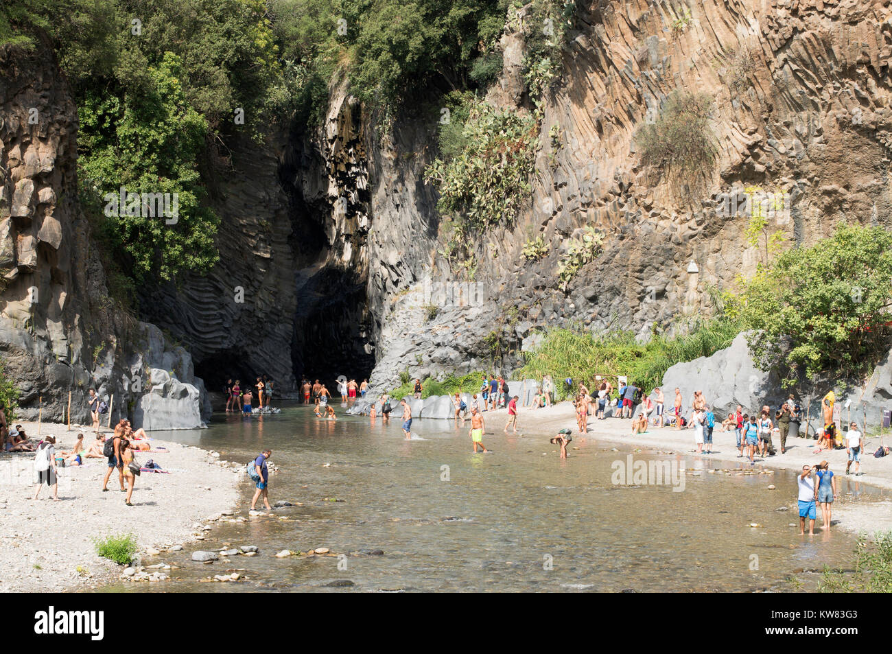 The Alcantara Gorge, Sicily, Europe Stock Photo - Alamy
