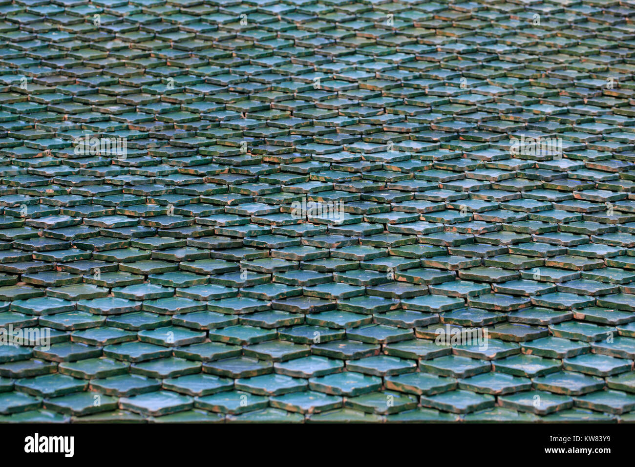 Green roof texture in Thailand Stock Photo - Alamy