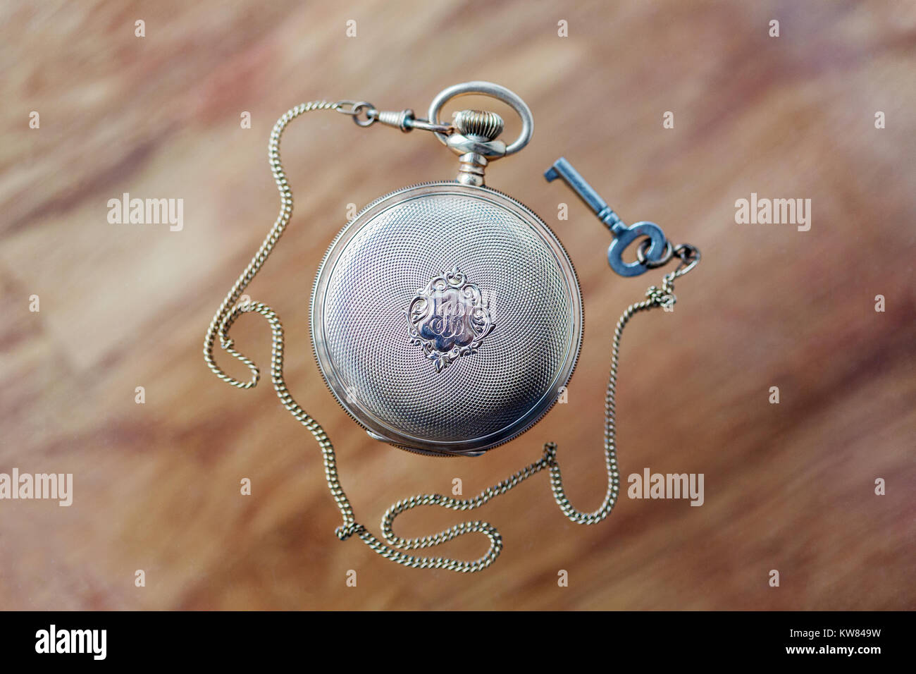 Old Pocket Watch and Chain Stock Photo - Alamy