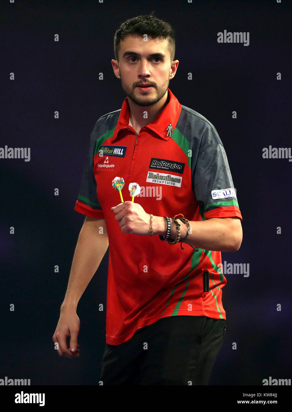 Jamie Lewis reacting during day fourteen of the William Hill World ...