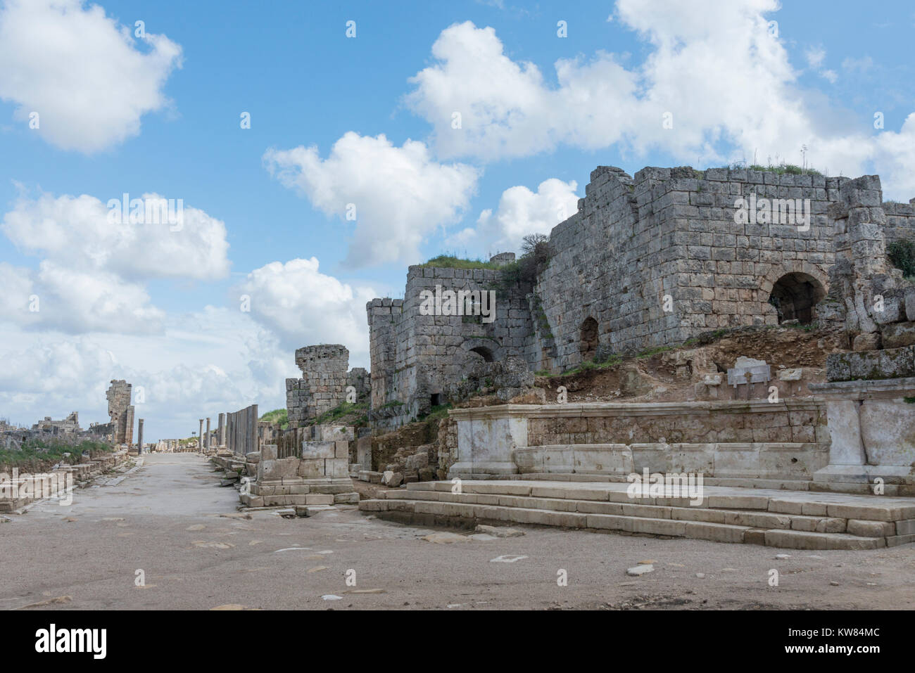 Ancient Perge City ruins,ANTALYA,TURKEY Stock Photo - Alamy