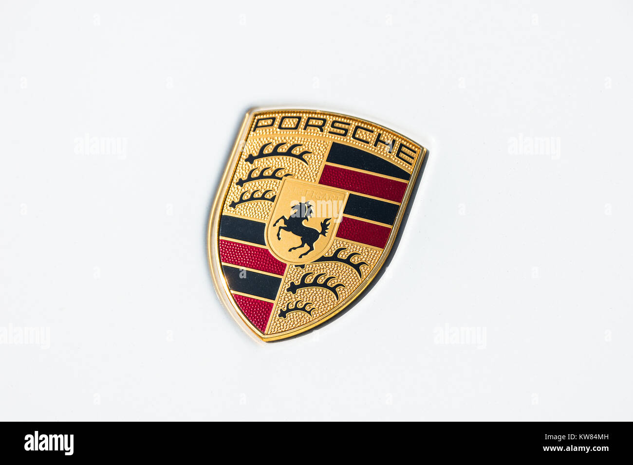 Gold porsche emblem hi-res stock photography and images - Alamy